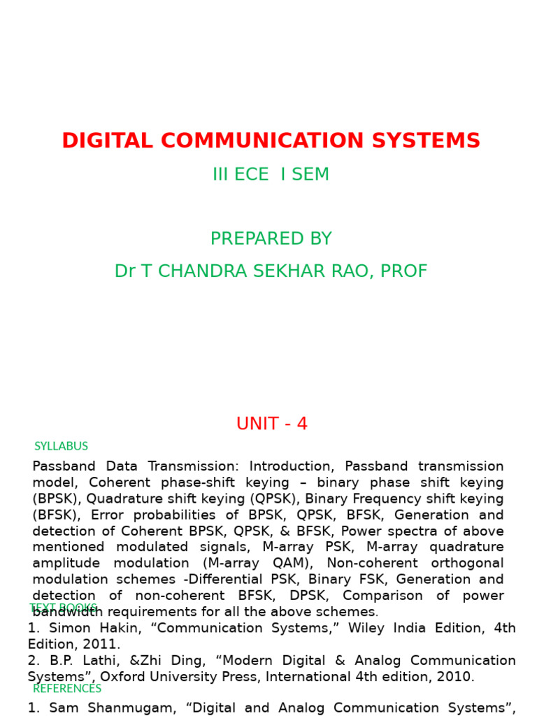 Unit 4-1 | PDF | Telecommunications Engineering | Electronics