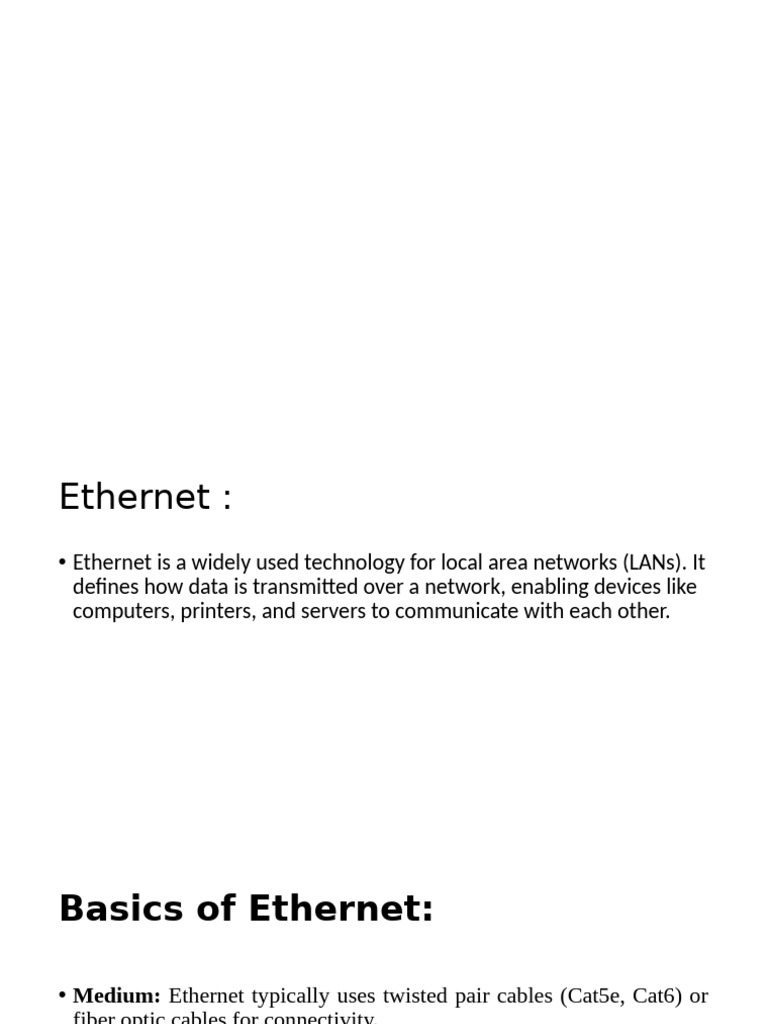 Datalinklayer) Ethernet | PDF | Computer Network | Ethernet