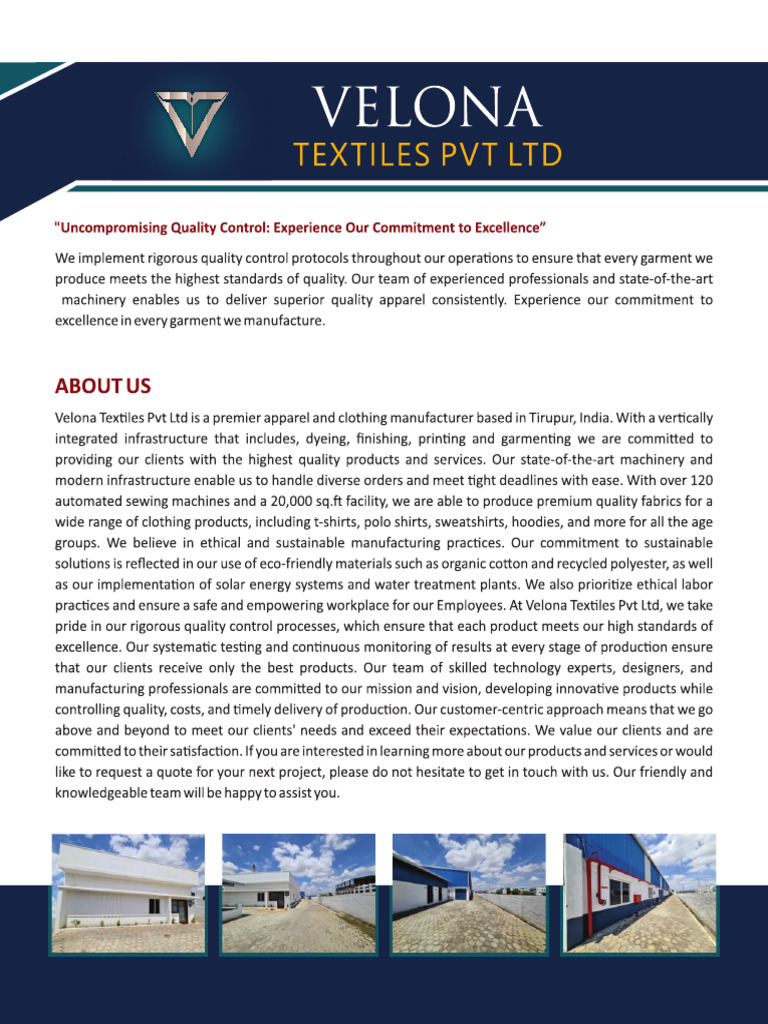 Velona Textiles Profile | PDF