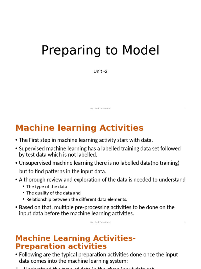 UNIT-2-Preparing To Model | PDF | Level Of Measurement | Principal ...