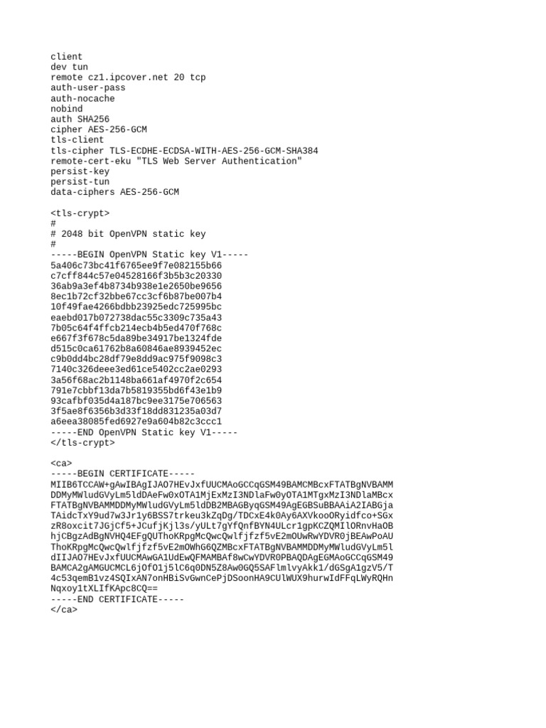 Config-Prague #1-Tcp-20.ovpn | PDF | Computers | Technology & Engineering