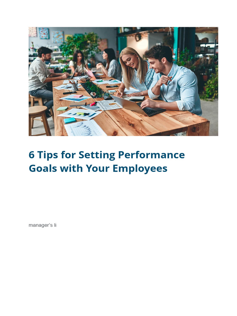Six6 Tips For Setting Performance Goals With Your Employees | PDF ...
