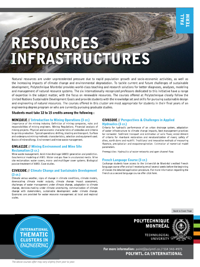Resources Infrastructures Cluster | PDF | Mining | Climate