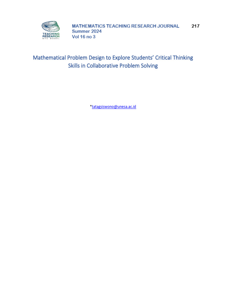 Khusna 53 16n3 2024 p217 | PDF | Critical Thinking | Thought
