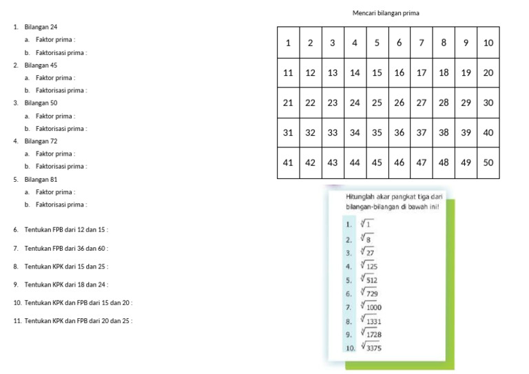 Materi PM Mencari Bilangan Prima | PDF