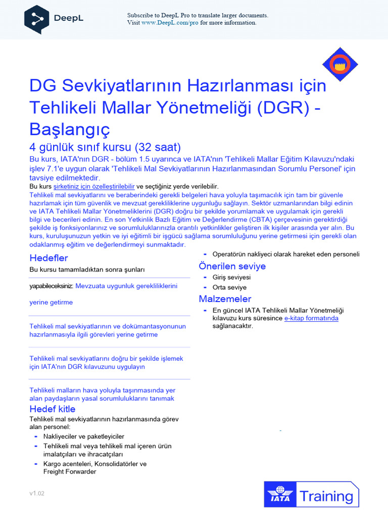 7.1 DGR For Preparing DG Consignments - Initial TR | PDF