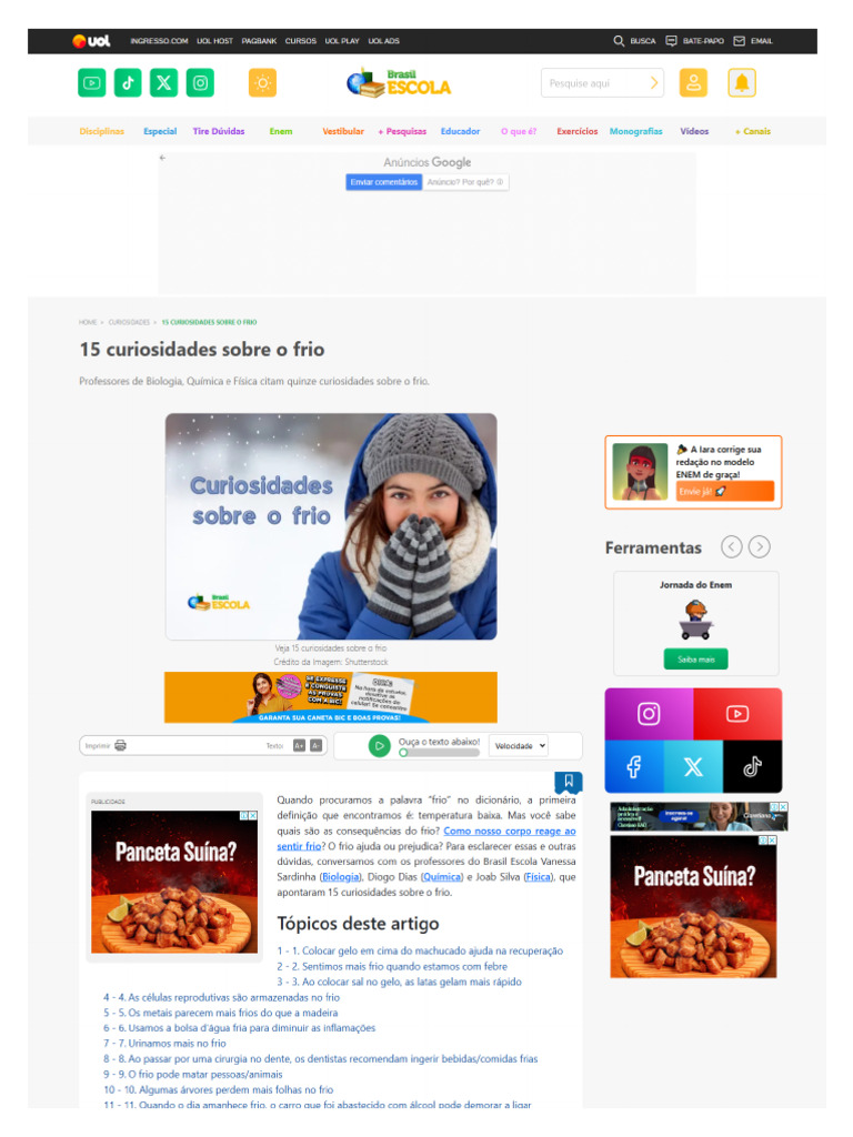 Screencapture Brasilescola Uol BR Curiosidades 15 Curiosidades Sobre Frio HTM 2024 11 13 07 - 56 ...