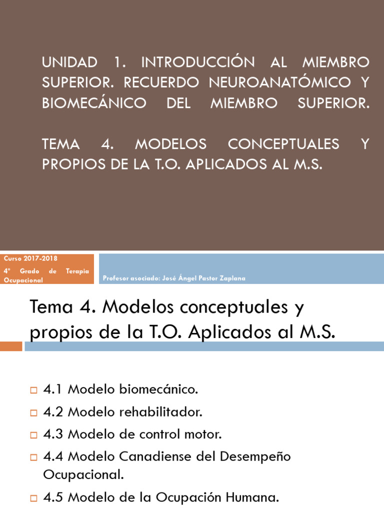 Tema 4 Modelos Aplicados MS | PDF | Contracción muscular | Músculo