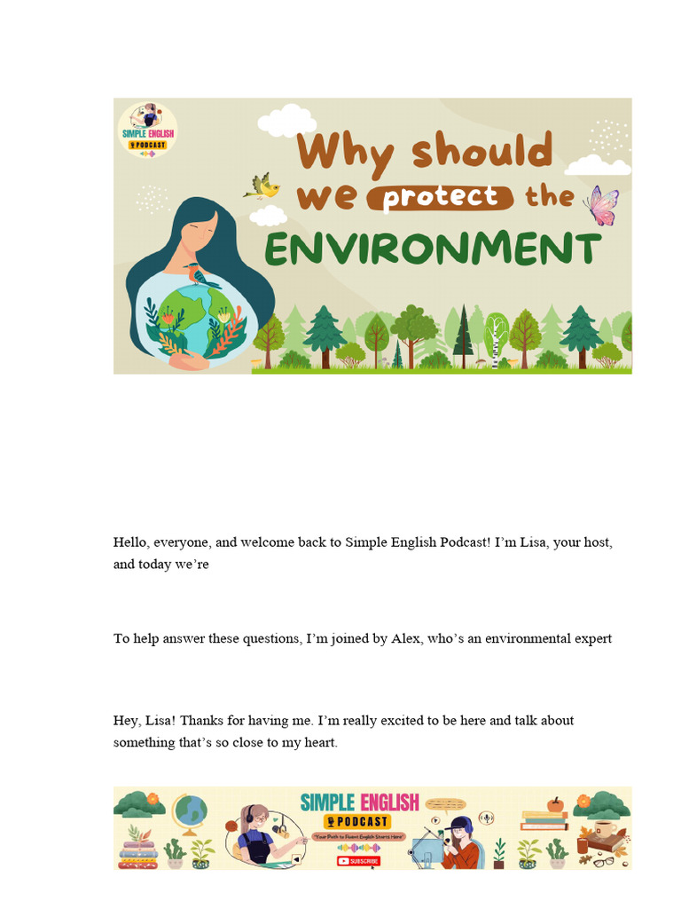 Why Should We Protect The Environment | PDF | Climate Change ...