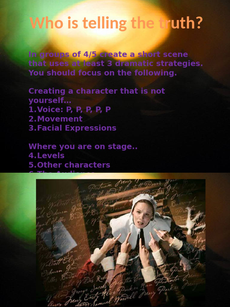 The Crucible by Arthur Miller Lesson 1 | PDF