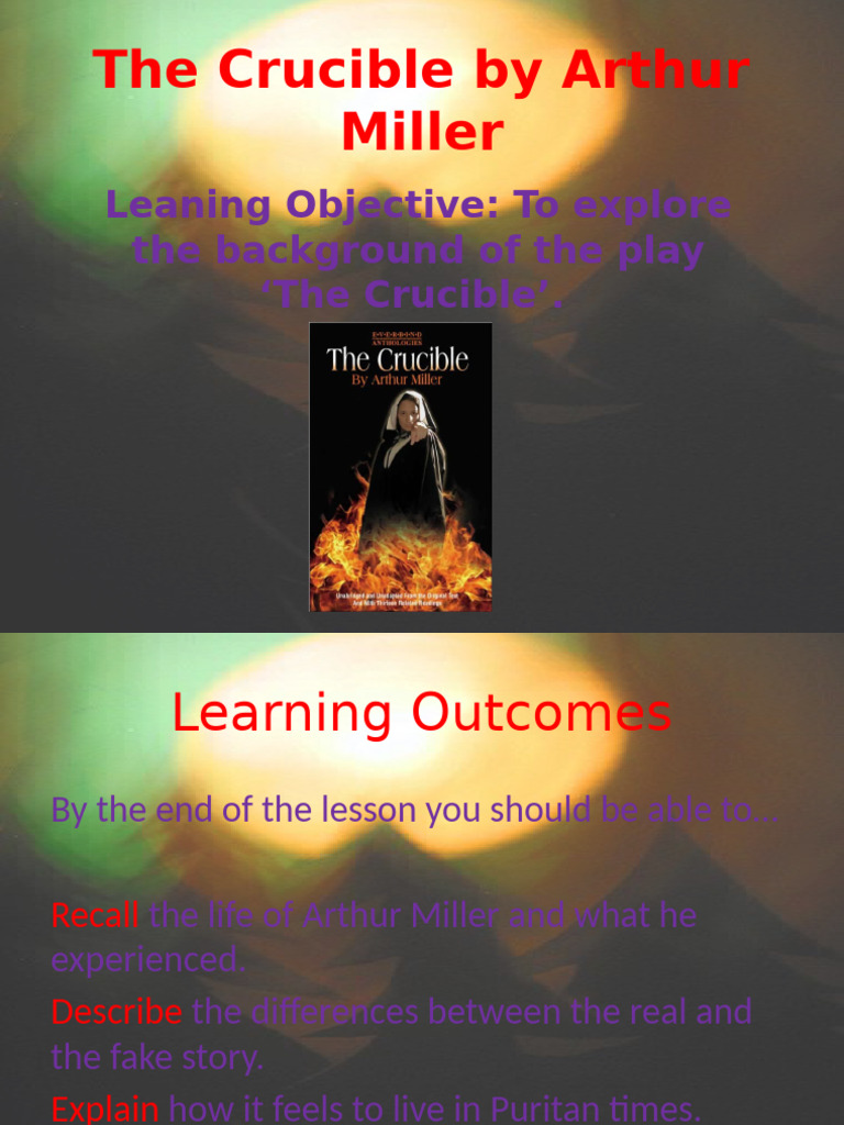 The Crucible by Arthur Miller Lesson 2 | PDF | Witchcraft | Witch Hunt