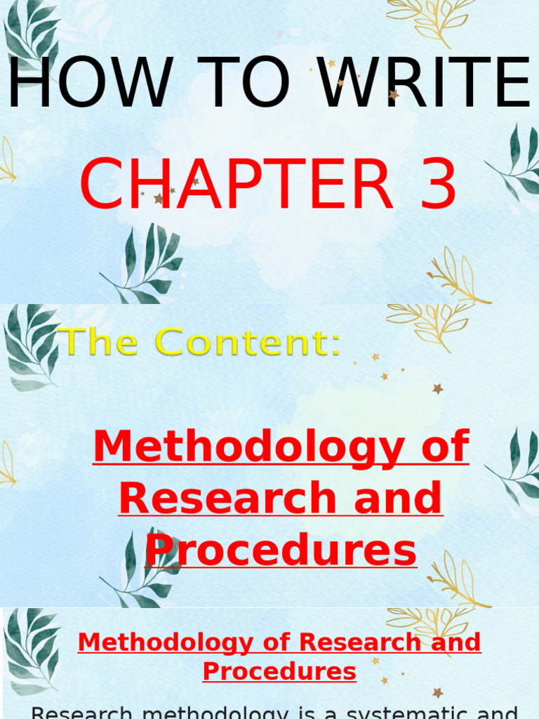 Chapter 3 Blue(1) | PDF | Methodology | Survey Methodology