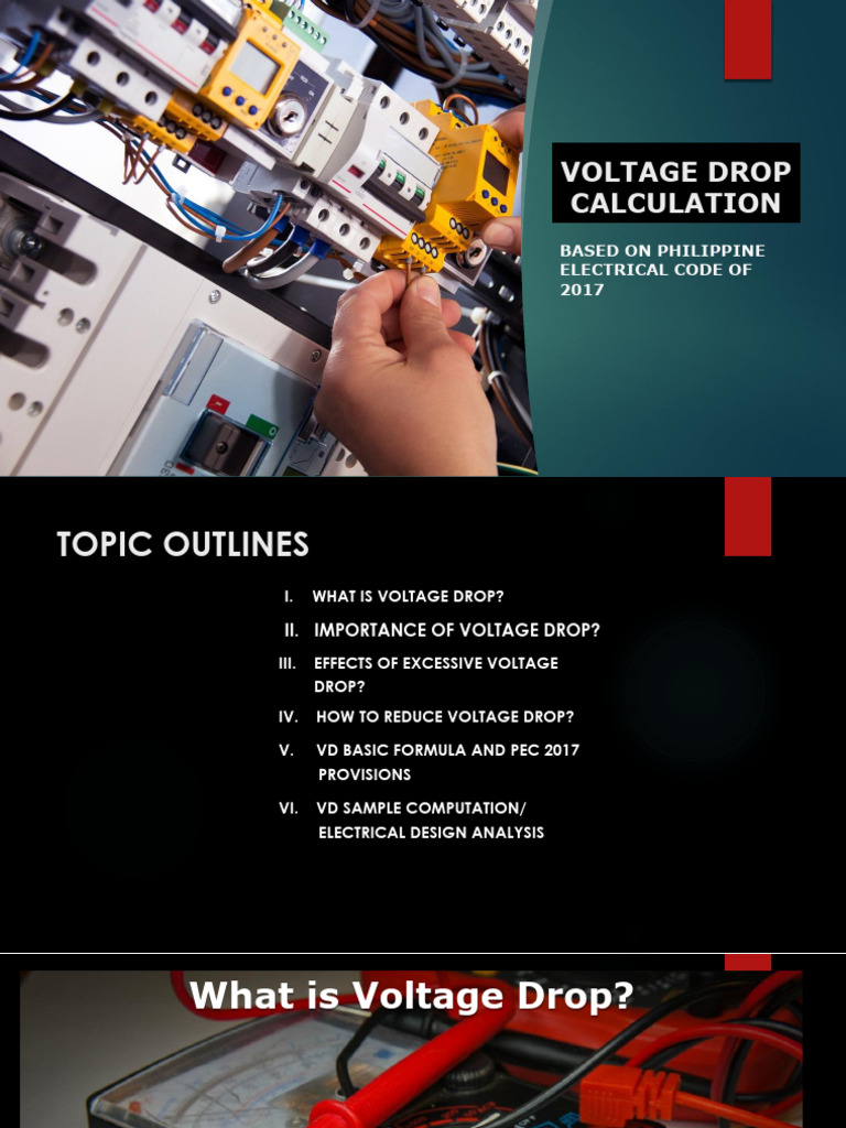 Voltage Drop Calculation Guide PEC 2017 | PDF | Electrical Resistance ...