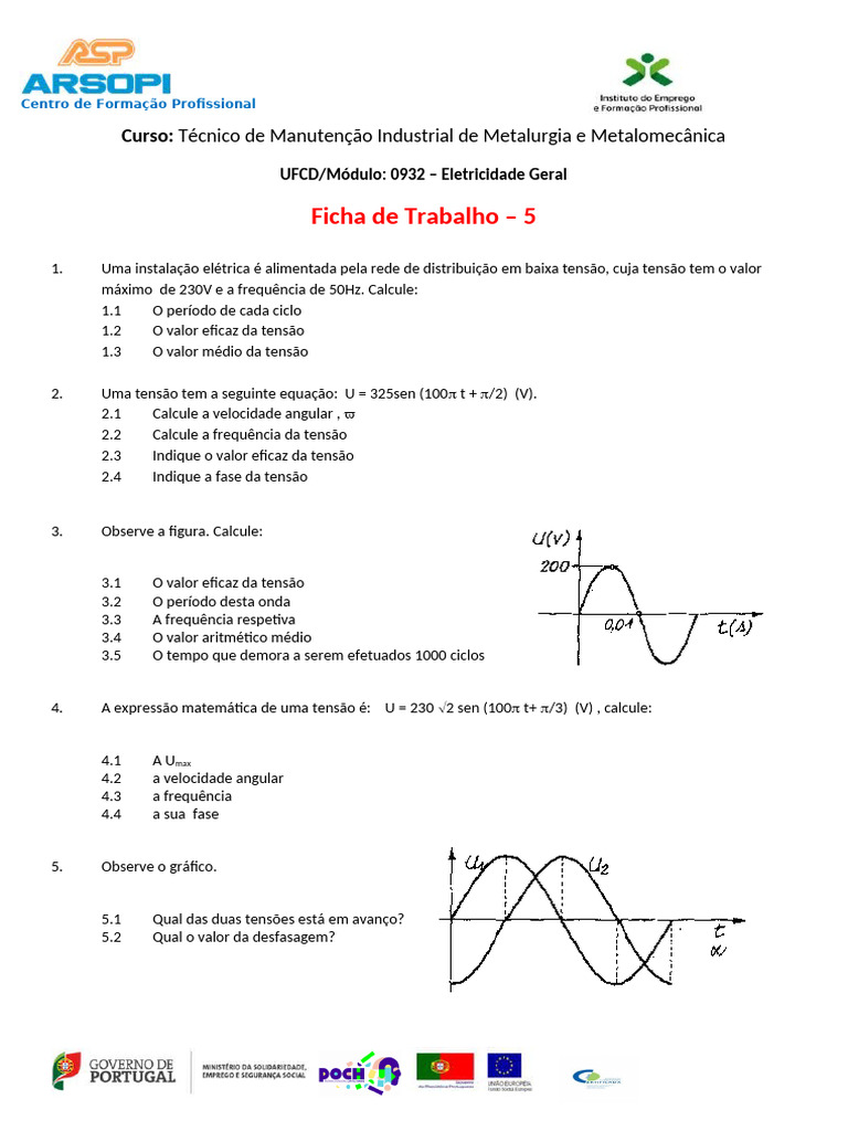 Ficha Trabalho 5 | PDF