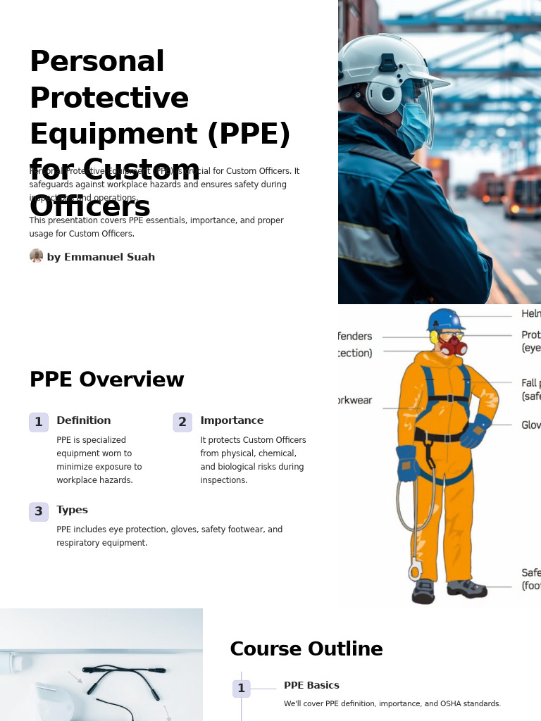 Personal Protective Equipment PPE For Custom Officers | PDF | Personal ...