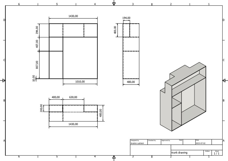 Trunk Drawing Specifications and Details | PDF