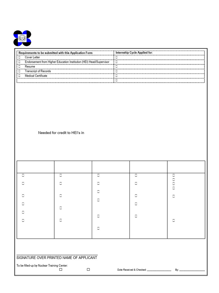 NTC Form 31 Application For OJT Internship Rev2 30 October 2019 | PDF ...