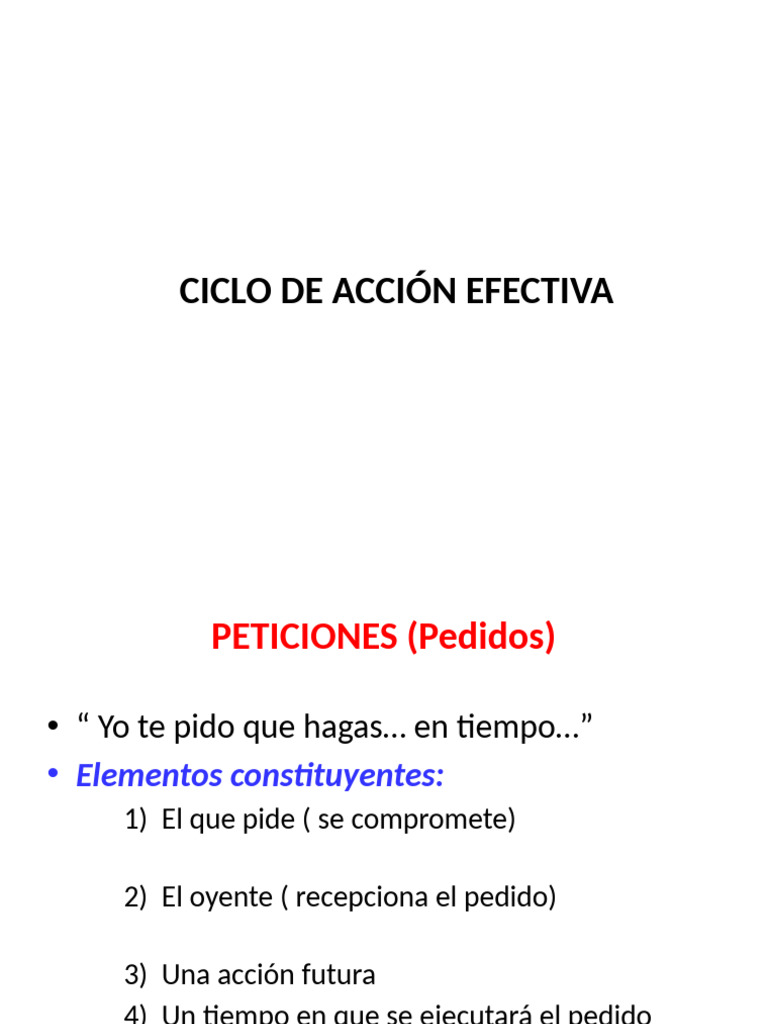 Ciclo de Acción Efectiva: Pedidos y Promesas | PDF