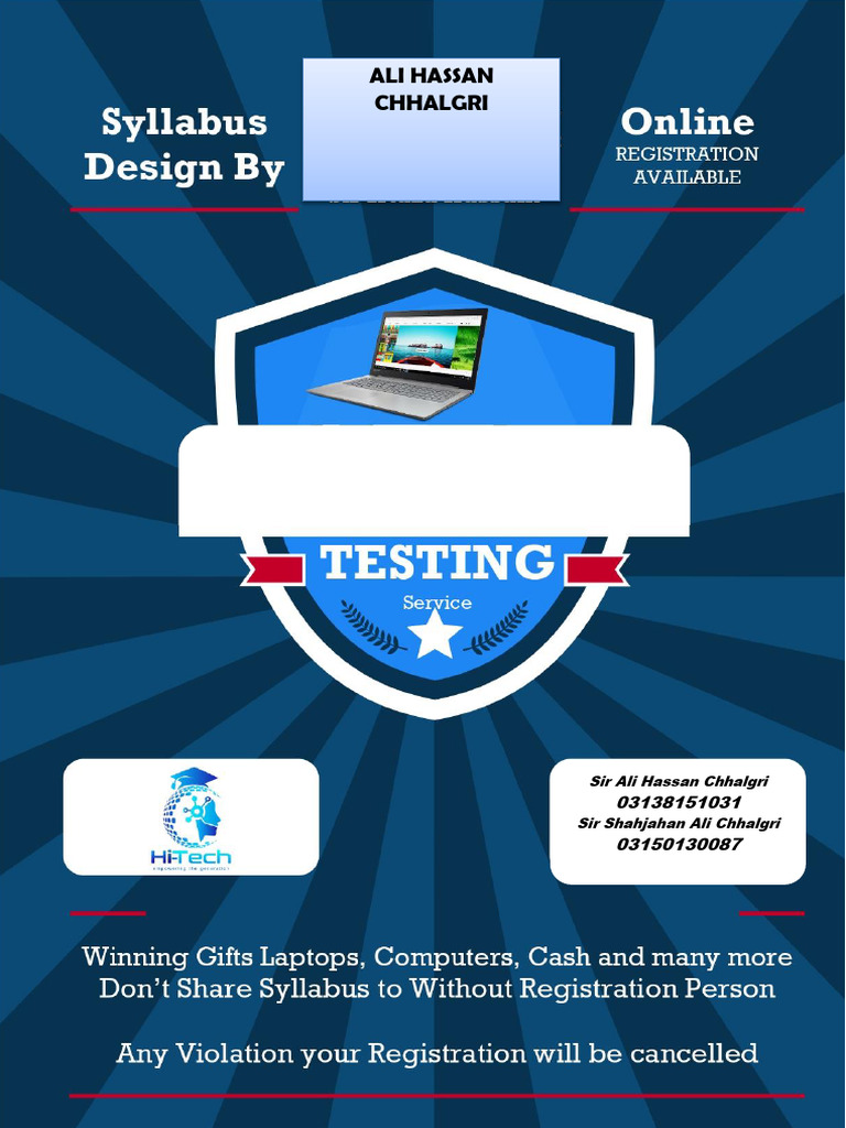 Hi-TECH Testing Service (Talhar) | PDF