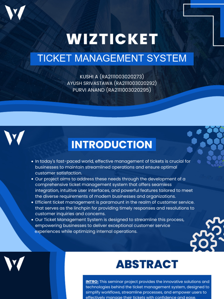 Ticket Management System | PDF | Computing | Business