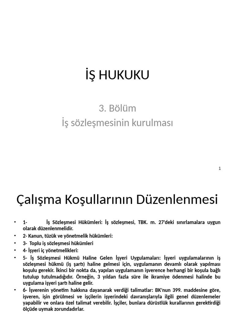 İş Hukuku Slayt 6 | PDF