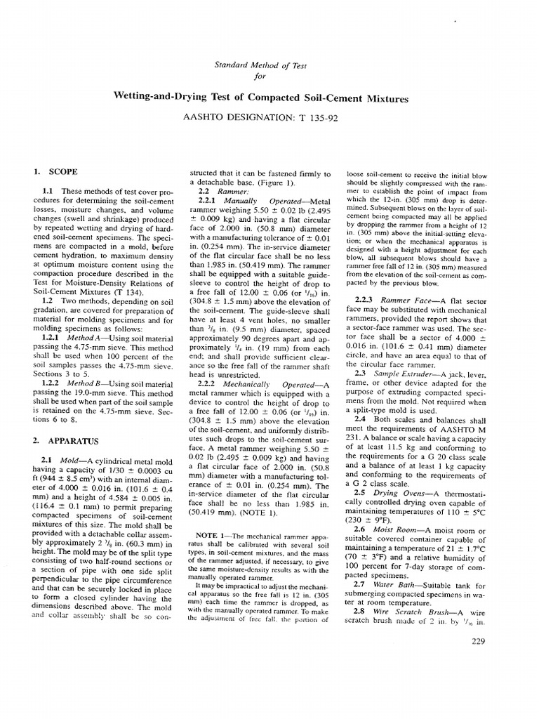 Aashto T 135-92 | PDF