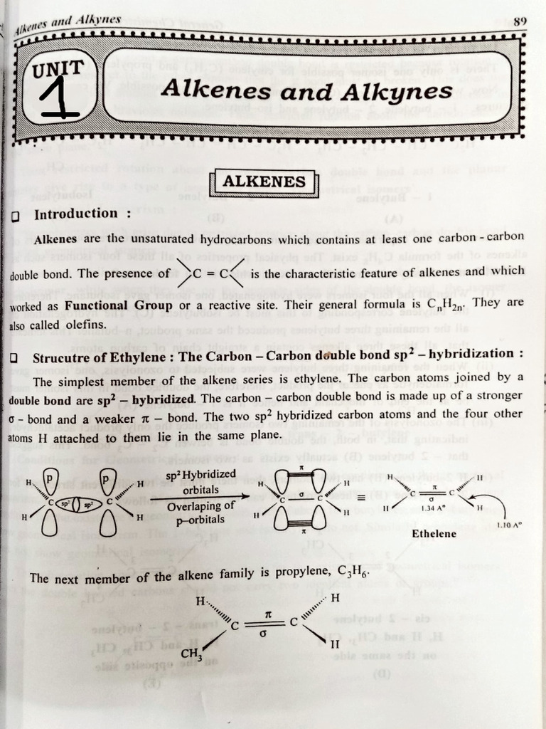 Unit 1 Alkene and Alkyne | PDF