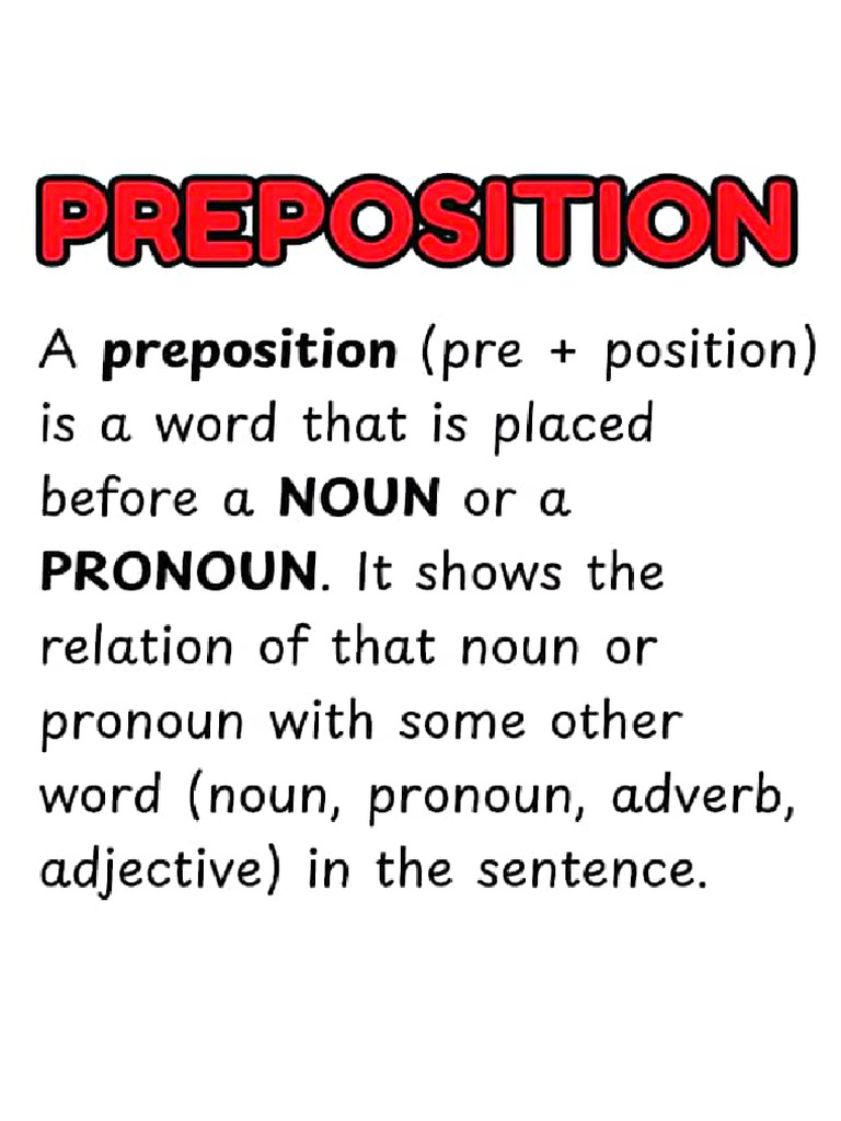Preposition Notes (Bin Ashraf GK Academy) 03117262887 | PDF