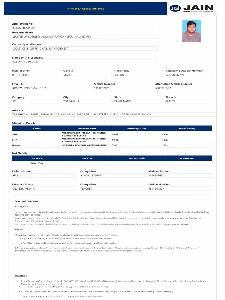 Application Form | PDF