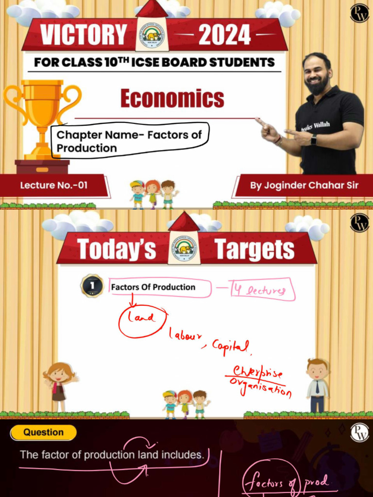 6464eae7145c8a0018512bd9 - ## - Lec 01 - Factors of Production - Eco. - Victory 2024 - Joginder ...