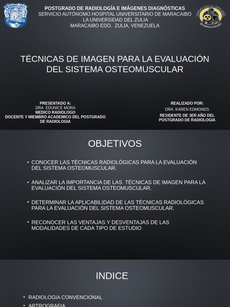 Técnicas de Imagen para La Evaluación Del Sistema Osteomuscular. KAREN ...