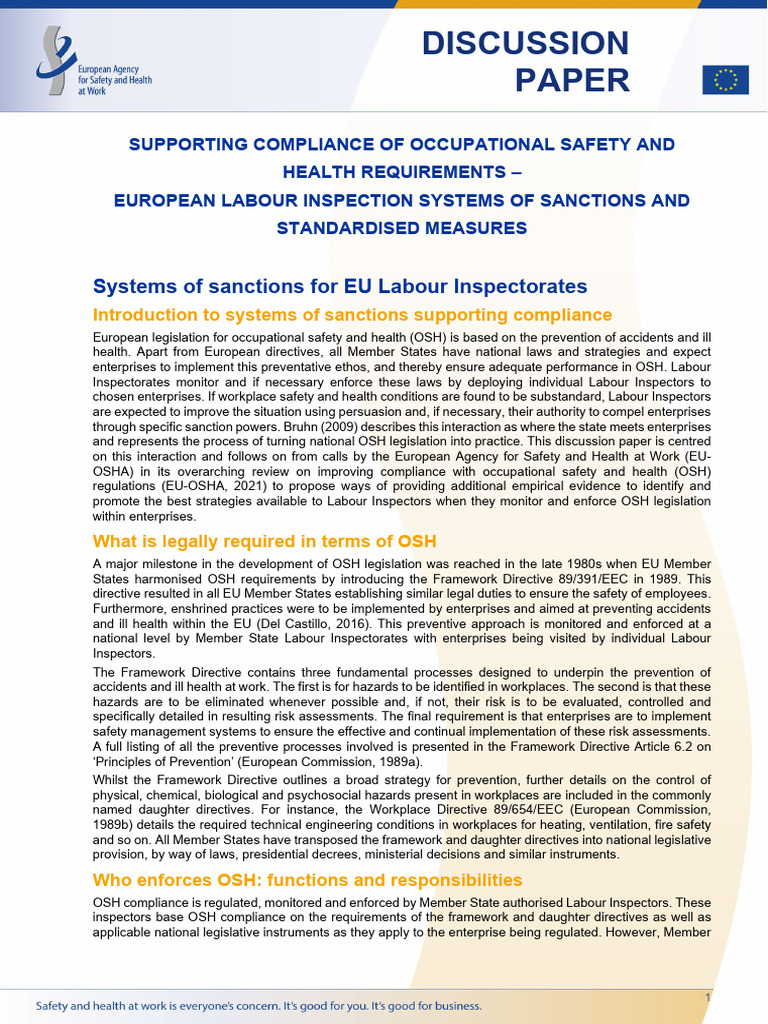 Supporting Compliance Workplace Safety Requirements - EN | PDF | Occupational Safety And Health ...