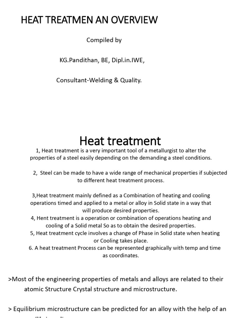 An Overview On Heat Treatment | PDF | Heat Treating | Steel
