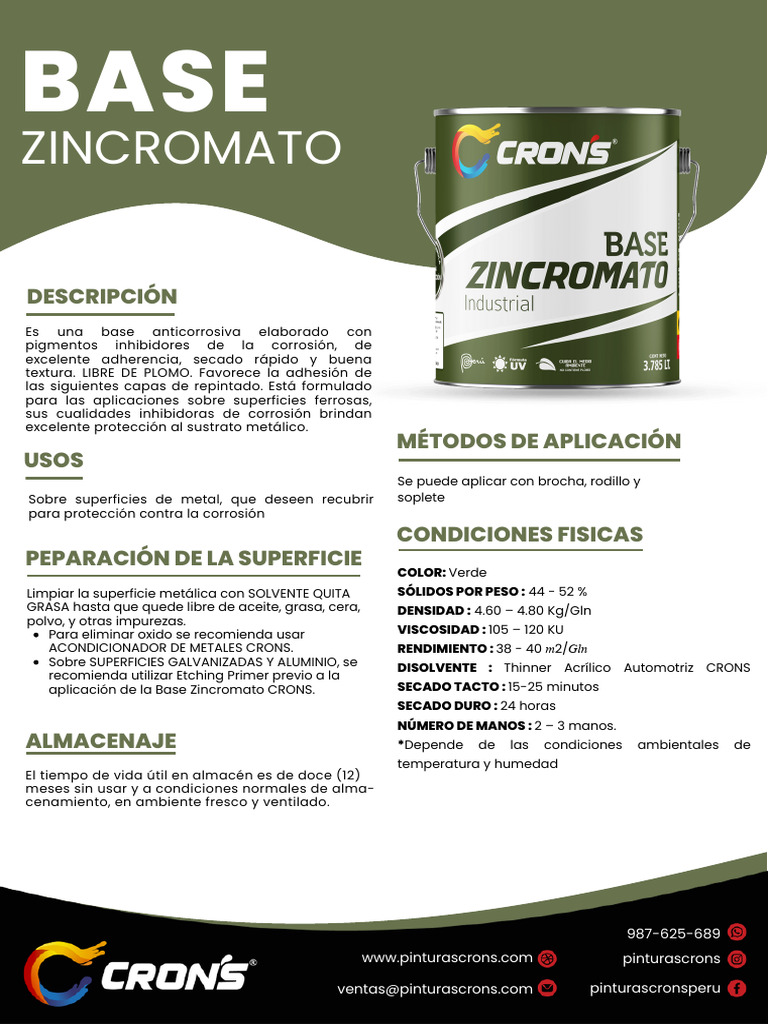 Base Zincromato Crons | PDF