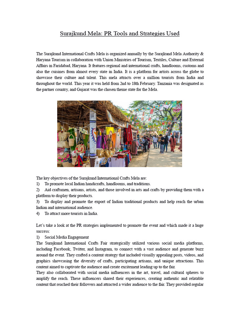 Surajkund Mela | PDF | Advertising | Social Media