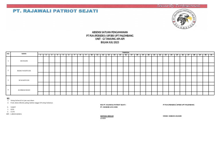 Absen Security | PDF