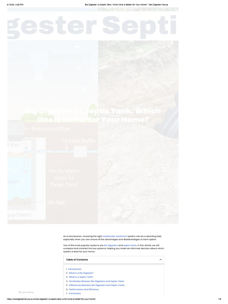 Bio Digester vs Septic Tank Guide | PDF | Septic Tank | Anaerobic Digestion