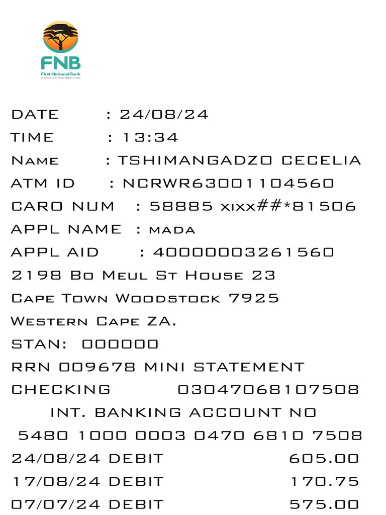 Cecelia Statment | PDF