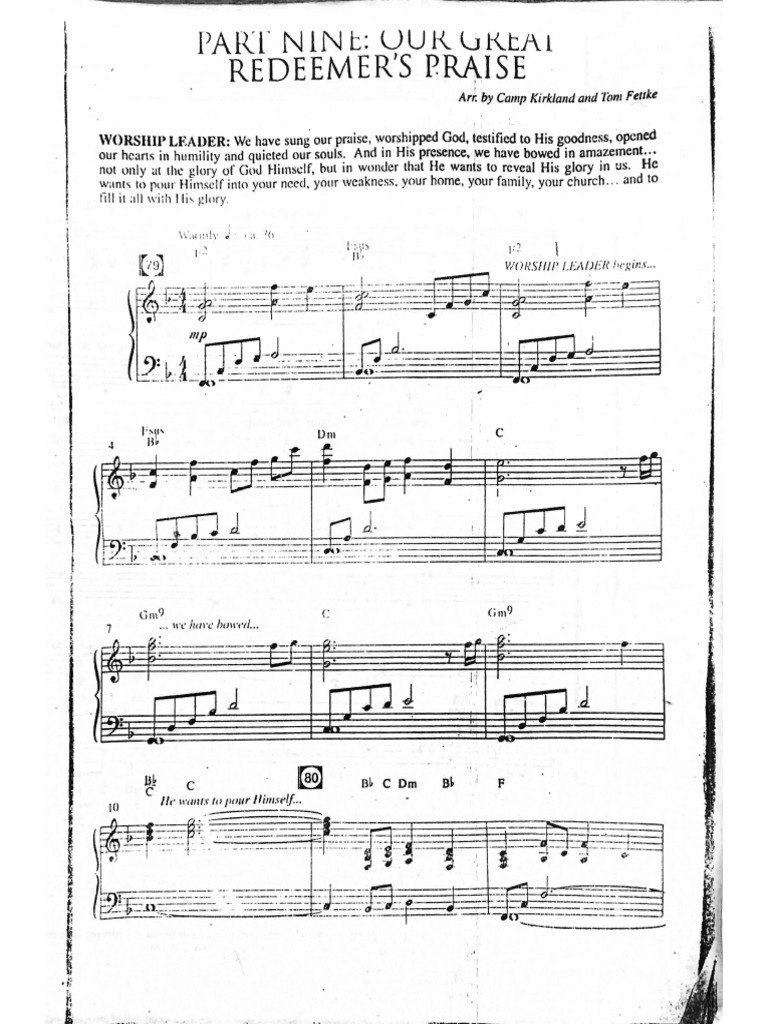 Our Great Redeemers Praise SATB | PDF