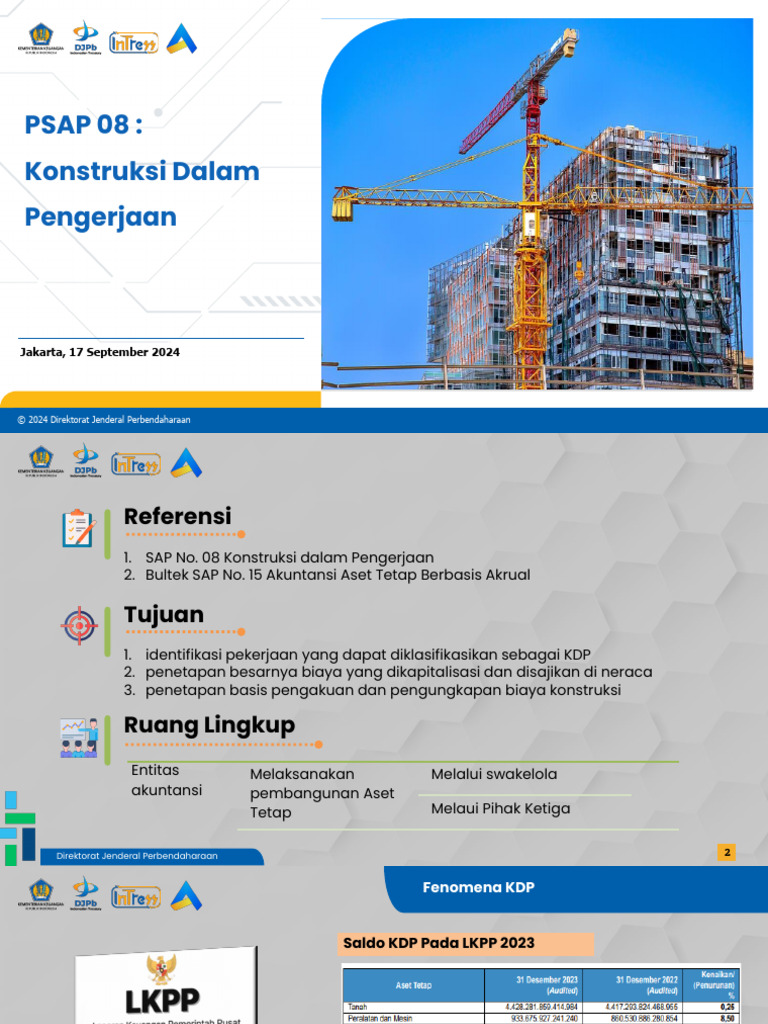 PSAP 08 Konstruksi Dalam Pengerjaan | PDF | Pengelolaan Keuangan & Uang
