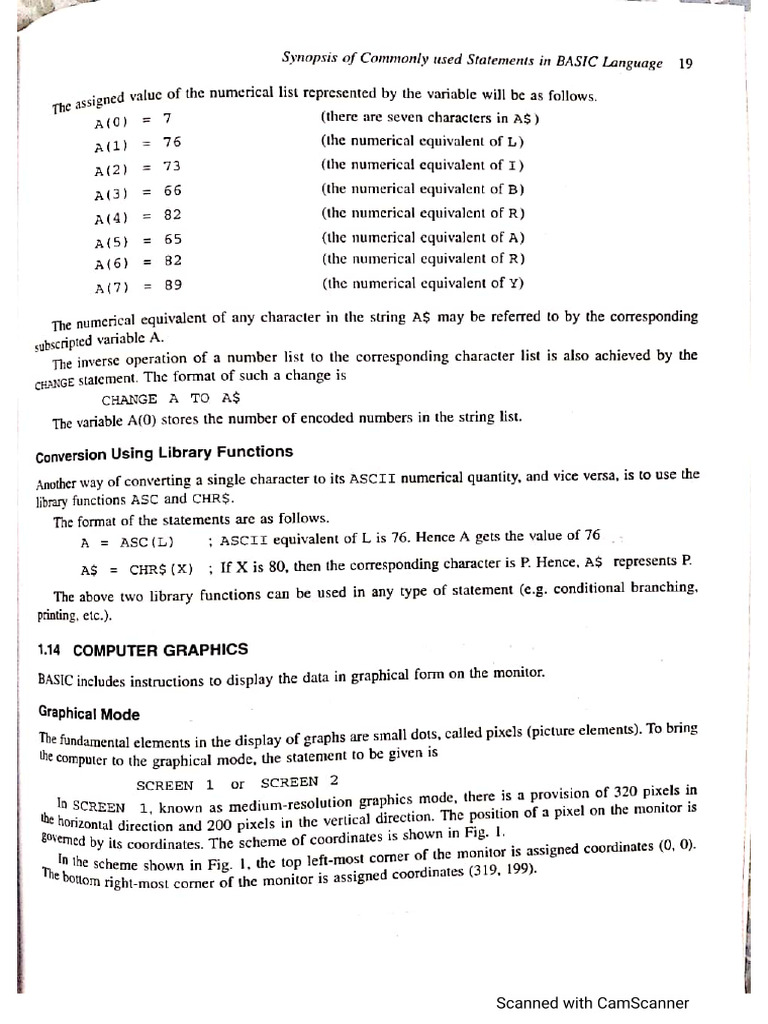 CH (H) - VI-qbasic Graphics Commands | PDF