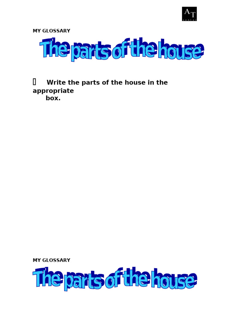 Kids' House Vocabulary Practice | PDF