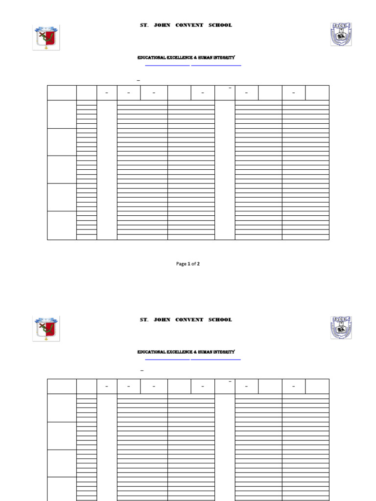 December Holiday Lessons Time Table - 2023 | PDF | Science | Natural ...