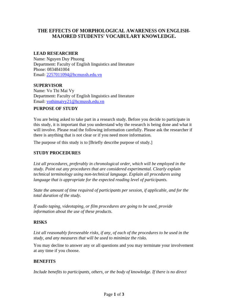 Informed - Consent Template | PDF