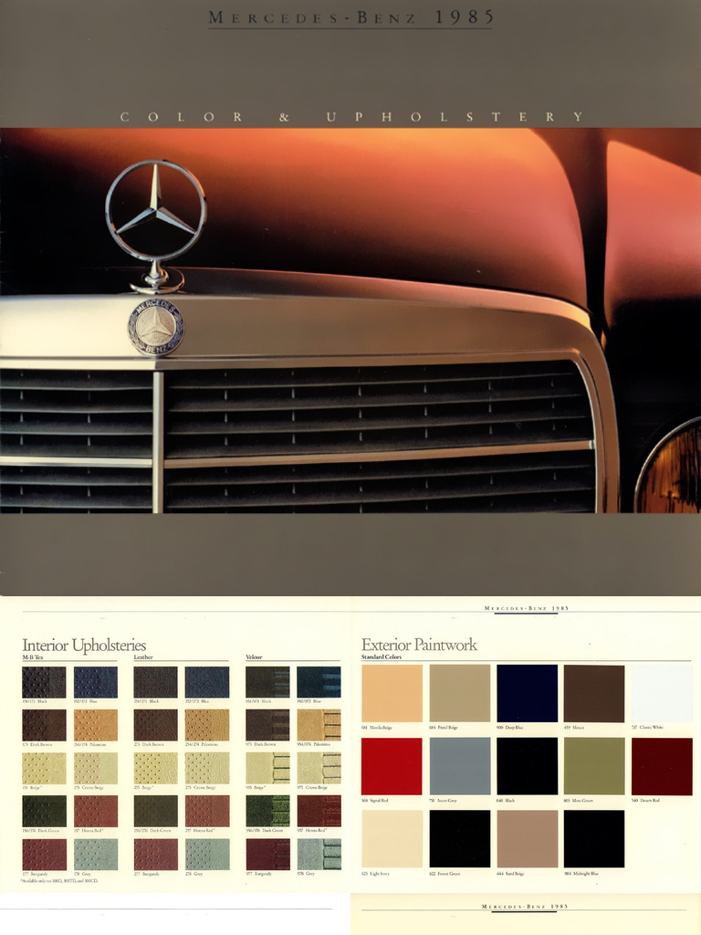 1985 Mercedes Benz Color Upholstery 1 | PDF