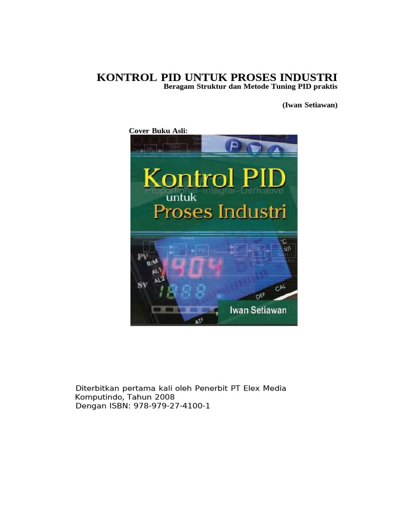 Kontrol PID Untuk Proses Industri Lengkap-Iwan Setiawan | PDF