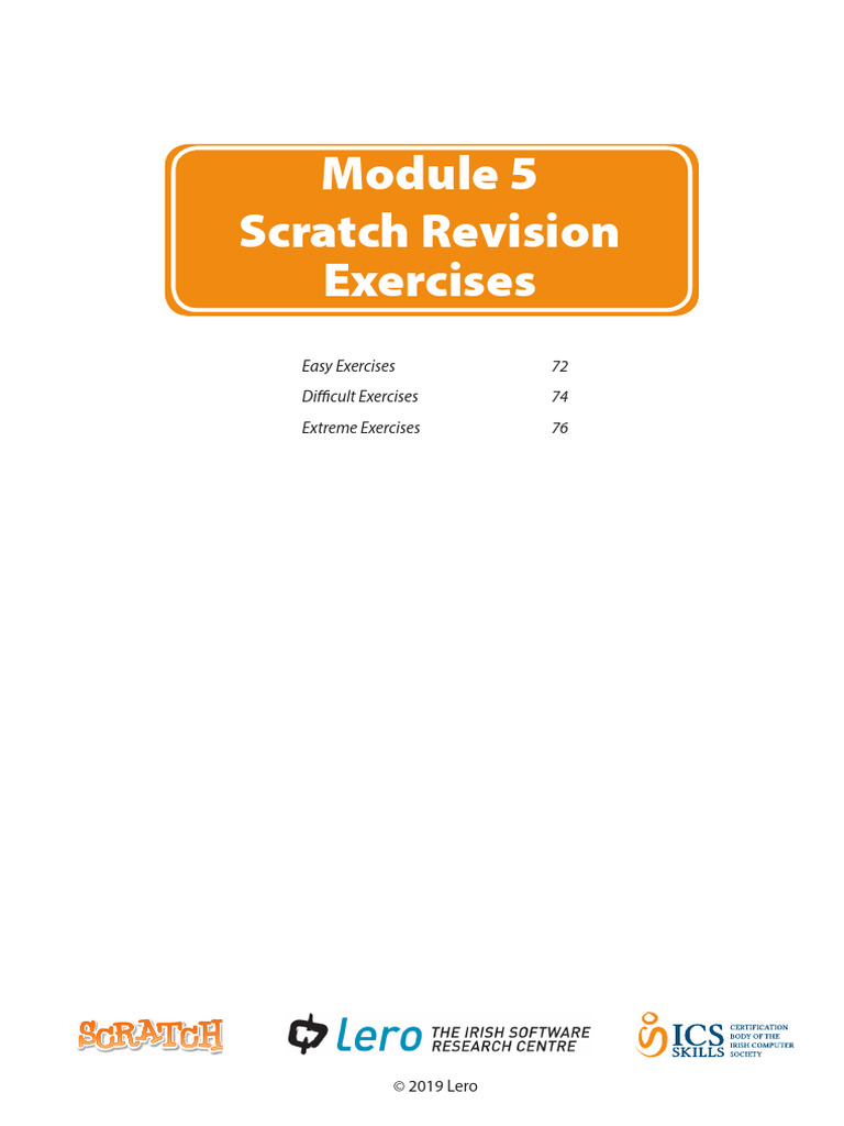Module 5 Scratch3 Workbook 2019 | PDF
