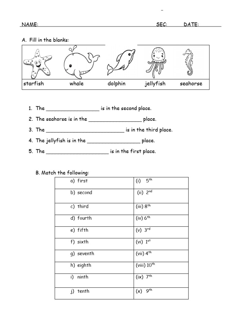 GR 1 Maths - Ordinal Numbers and Ordering - HA Check | PDF