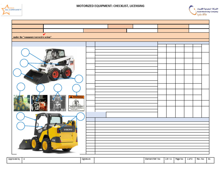 bobcat Checklist | PDF | Vehicles | Automotive Technologies