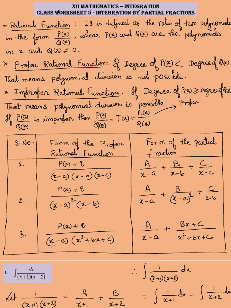 XII Integration WS 5 | PDF